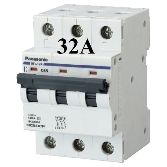Mcb 3p tép 32a panasonic - thiết bị điện panasonic chính hãng giá tốt